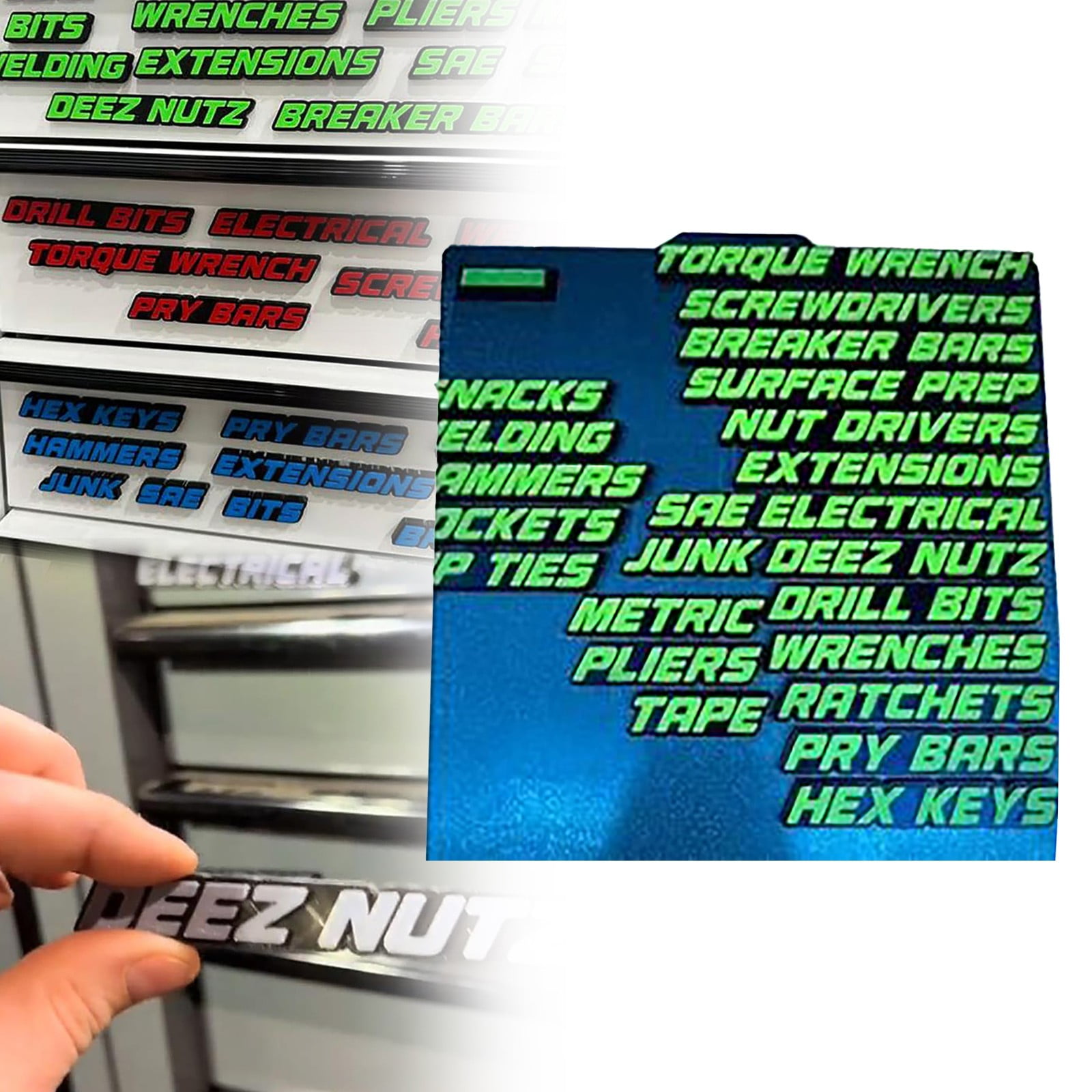 Zynic Toolbox Drawer Labels 3D Toolbox Organizer Labels Reusable ...