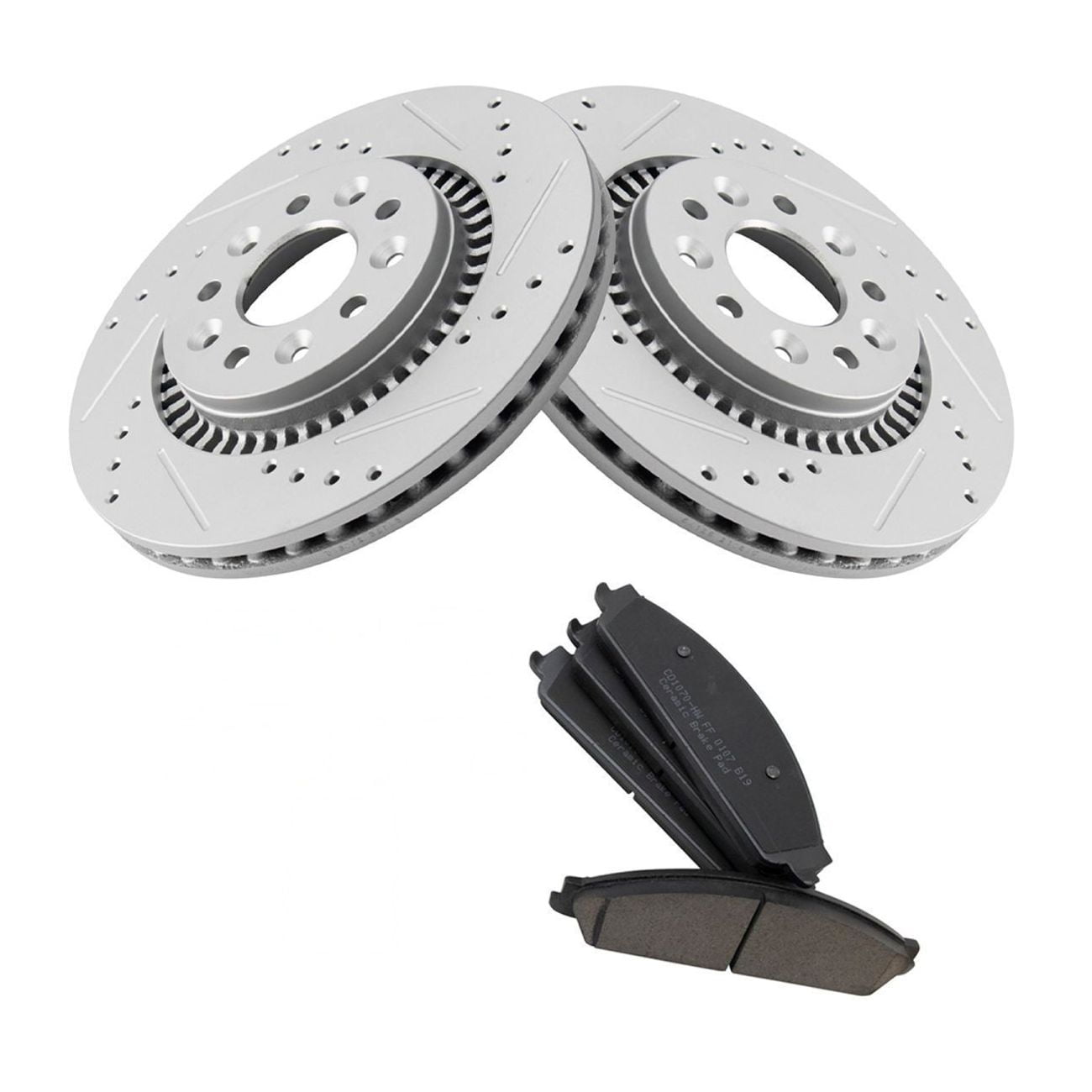 Zynkor Disc Brake Rotor and Pad Set Kit Front Side Ceramic for Ford for ...