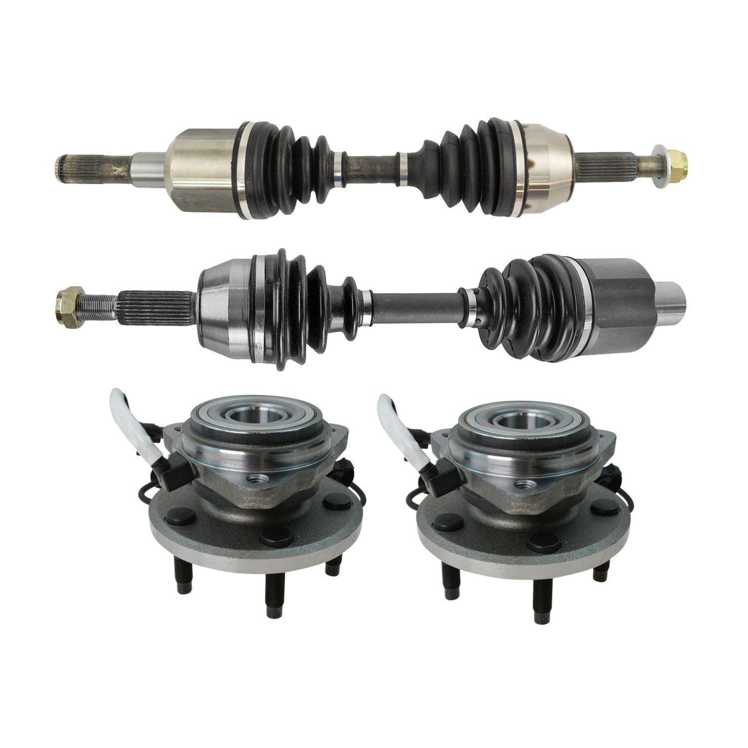Zynkor Front CV Axle Shaft Assembly Wheel Hub Bearing Set 4pc 4 Piece ...