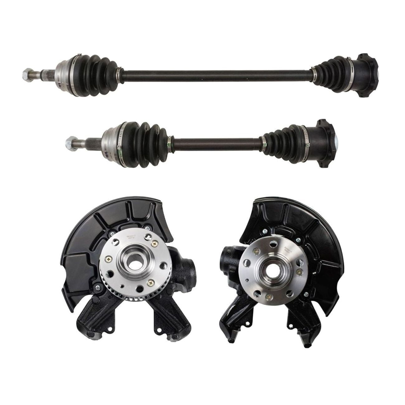 Zynkor Front CV Axles & Wheel Hubs & Bearings 4pcs Drivetrain Kit for ...