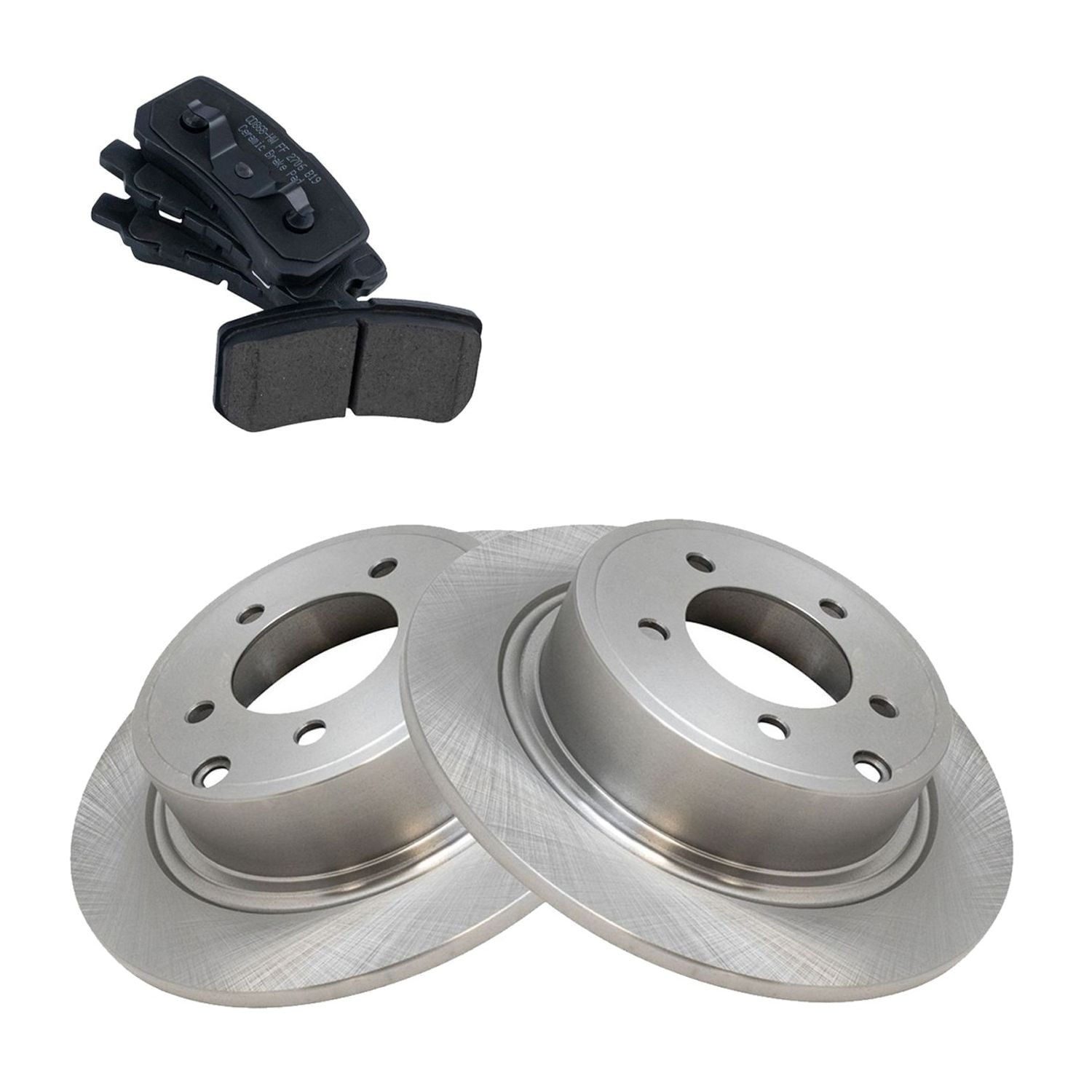 Zynkor Rear Posi Ceramic Brake Pad Rotor 11.89 in. Solid 5 Lug for ...