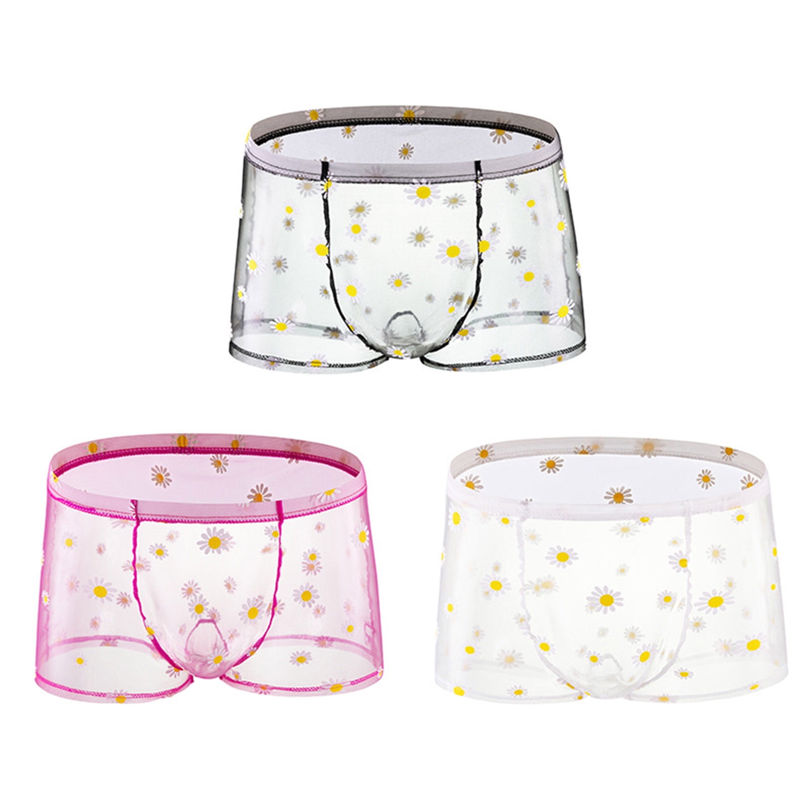 Zynviq Man Underwear Low Waist Breathable Floral Lace 3 Pack ...