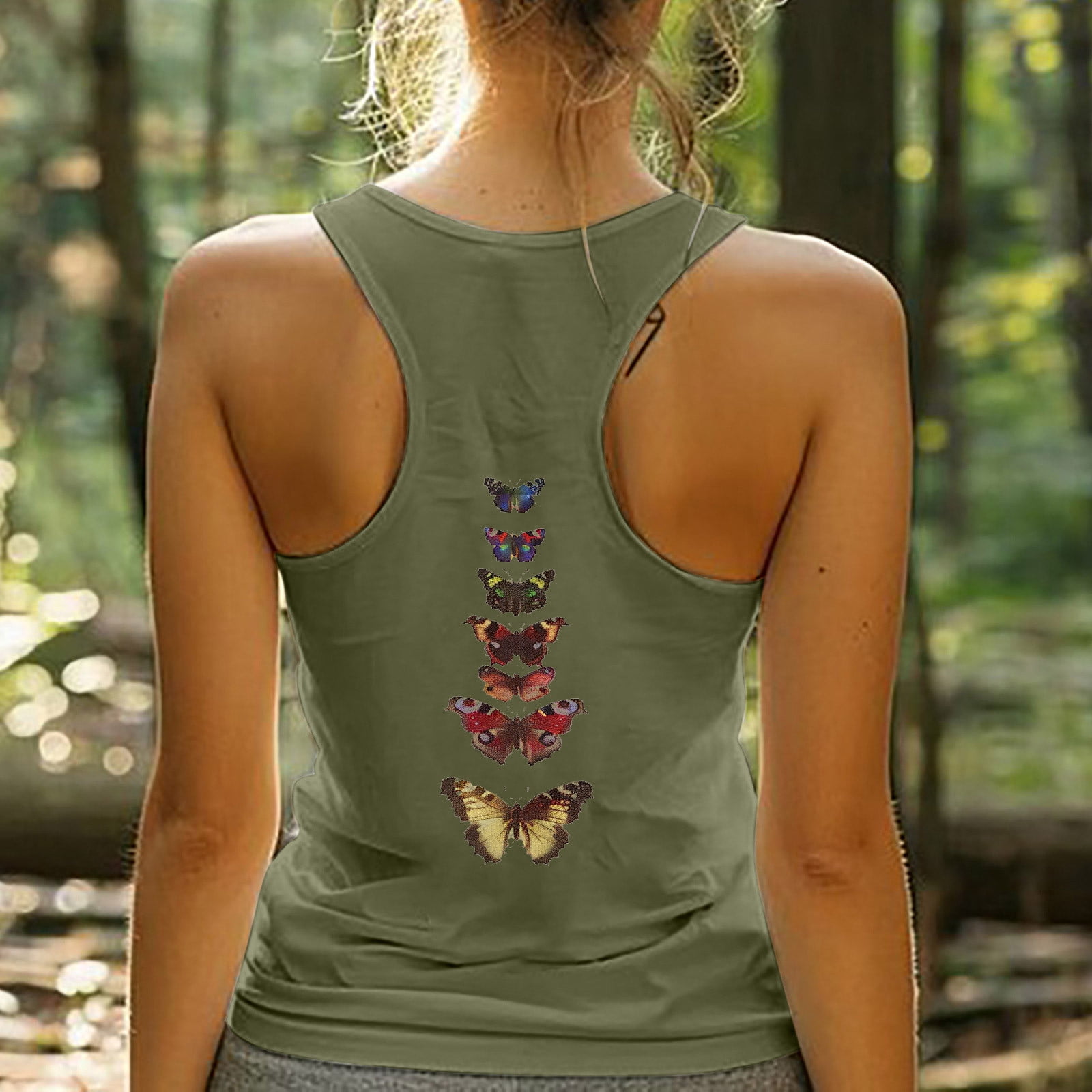 Zynviq Sleeveless Women's Tank Top Scoop Neck Gym Racerback Graphic ...