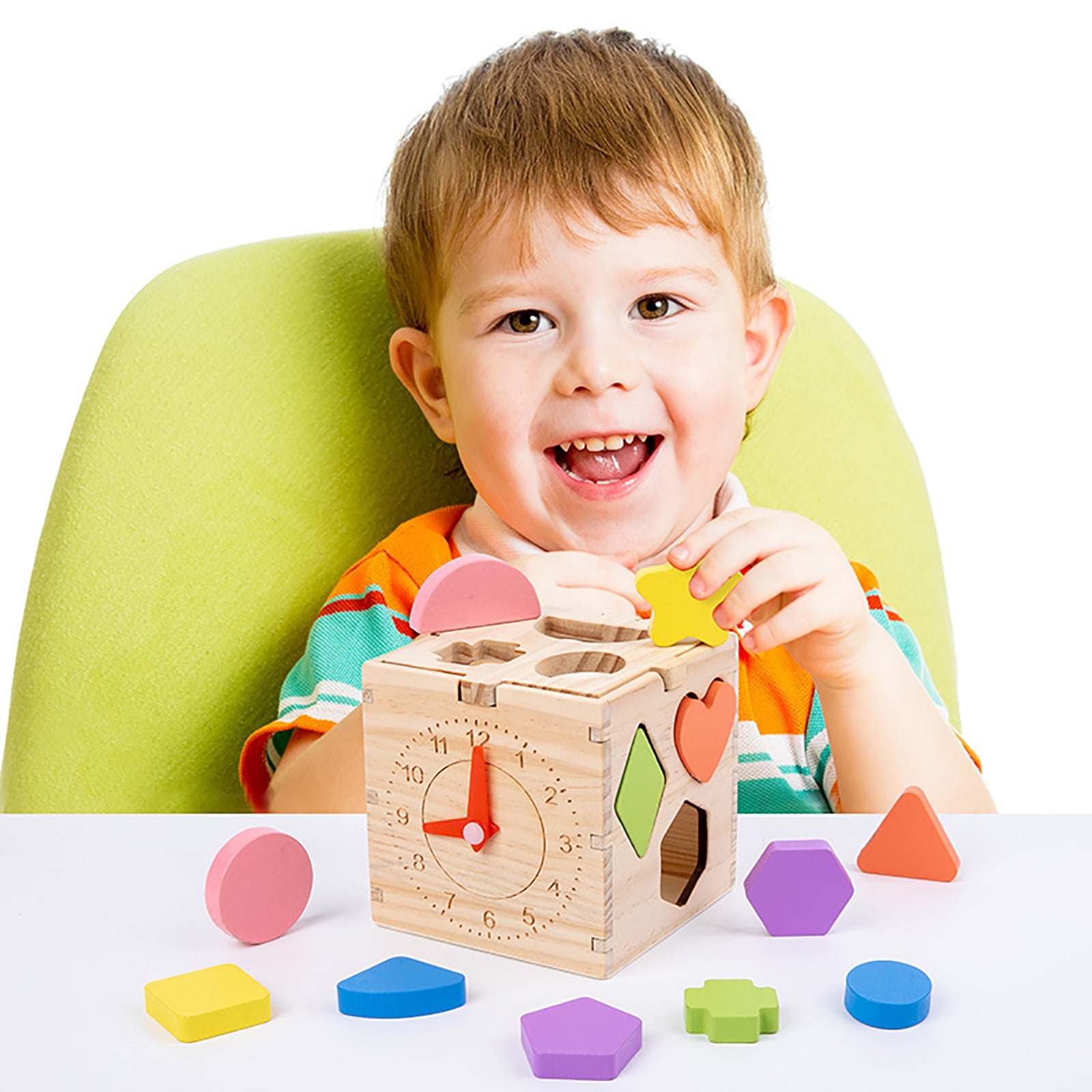 Zyooh Kids Learning Sorting And Wooden Intelligence Shape Sorter Toy ...