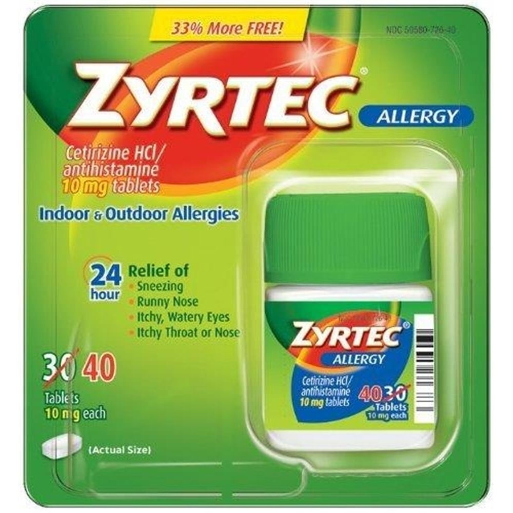 Zyrtec 24 Hour Allergy Relief Antihistamine Liquid Gels, 40Ct - Walmart.com