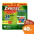Zyrtec 24 Hour Allergy Relief Antihistamine Medicine Tablets with 10 mg ...