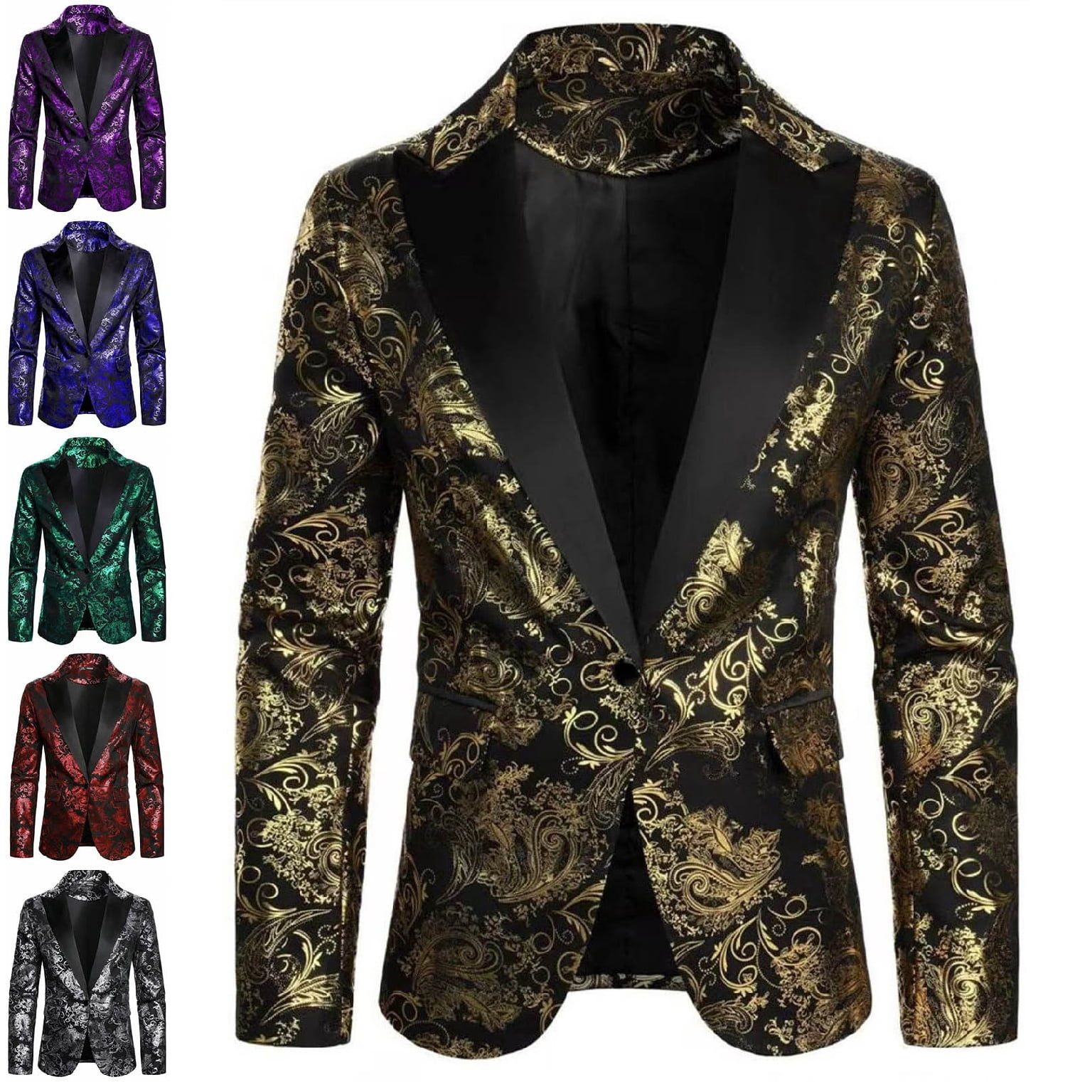 Zysthvn Mens Jacket Blazer Fall Single Breasted Party Mens Jackets ...