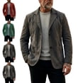 Zysthvn Single Breasted Mens Blazer Jacket Long Sleeve Fall Business ...
