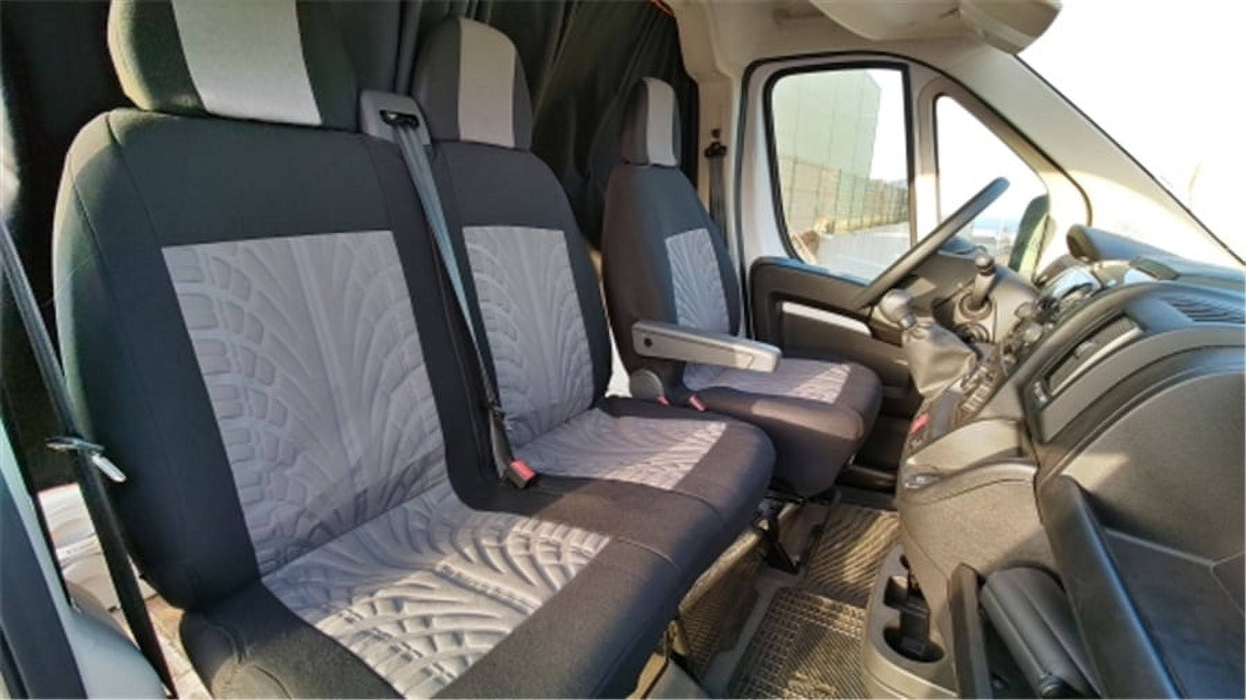 Zyutaosan 2+1 Fabric Seat Covers Protector Diamond Look Black Grey For ...
