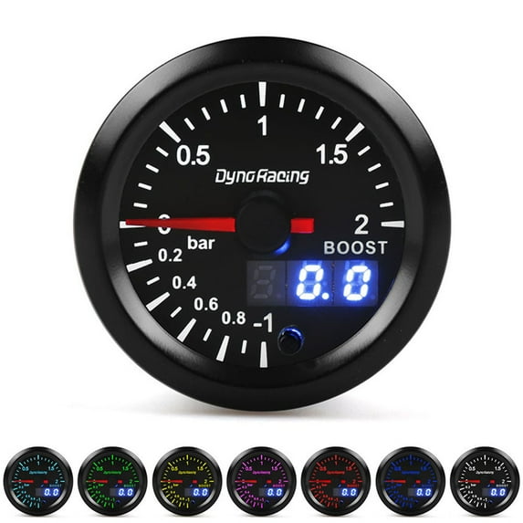 Zyutaosan 2" 52Mm Digital & Pointer 7 Color Led Car Turbo Boost Meter ...