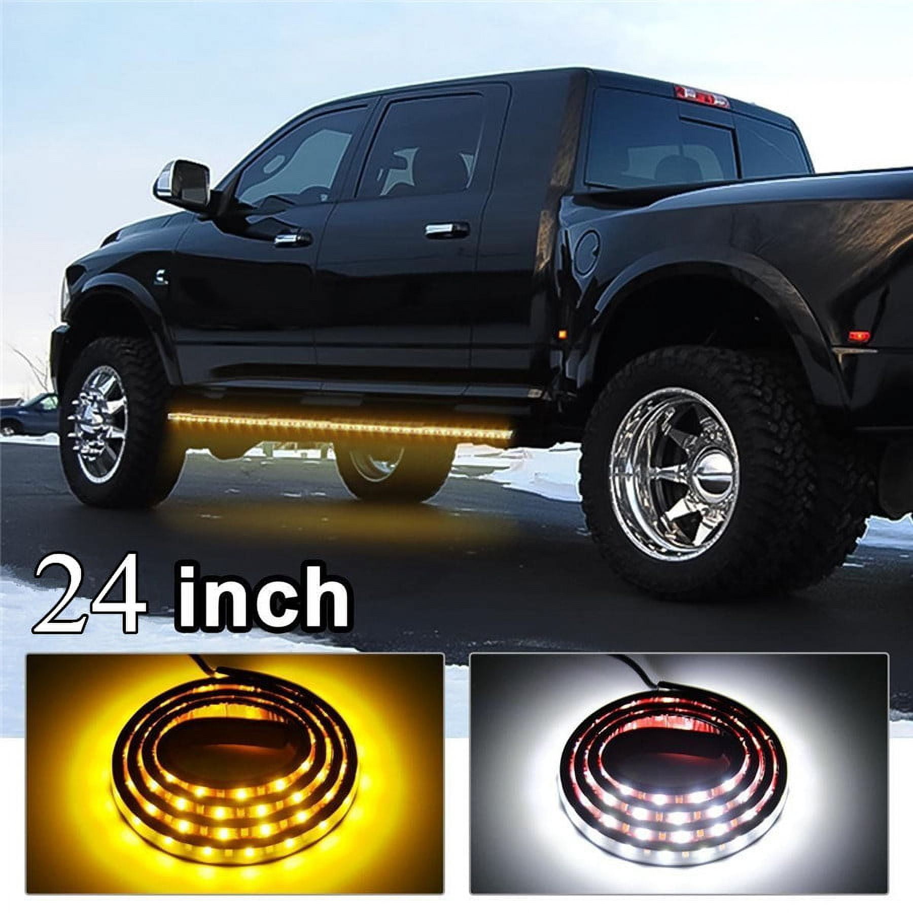 Zyutaosan 2X 24" Running Board Side Step LED Light Amber White Turn ...