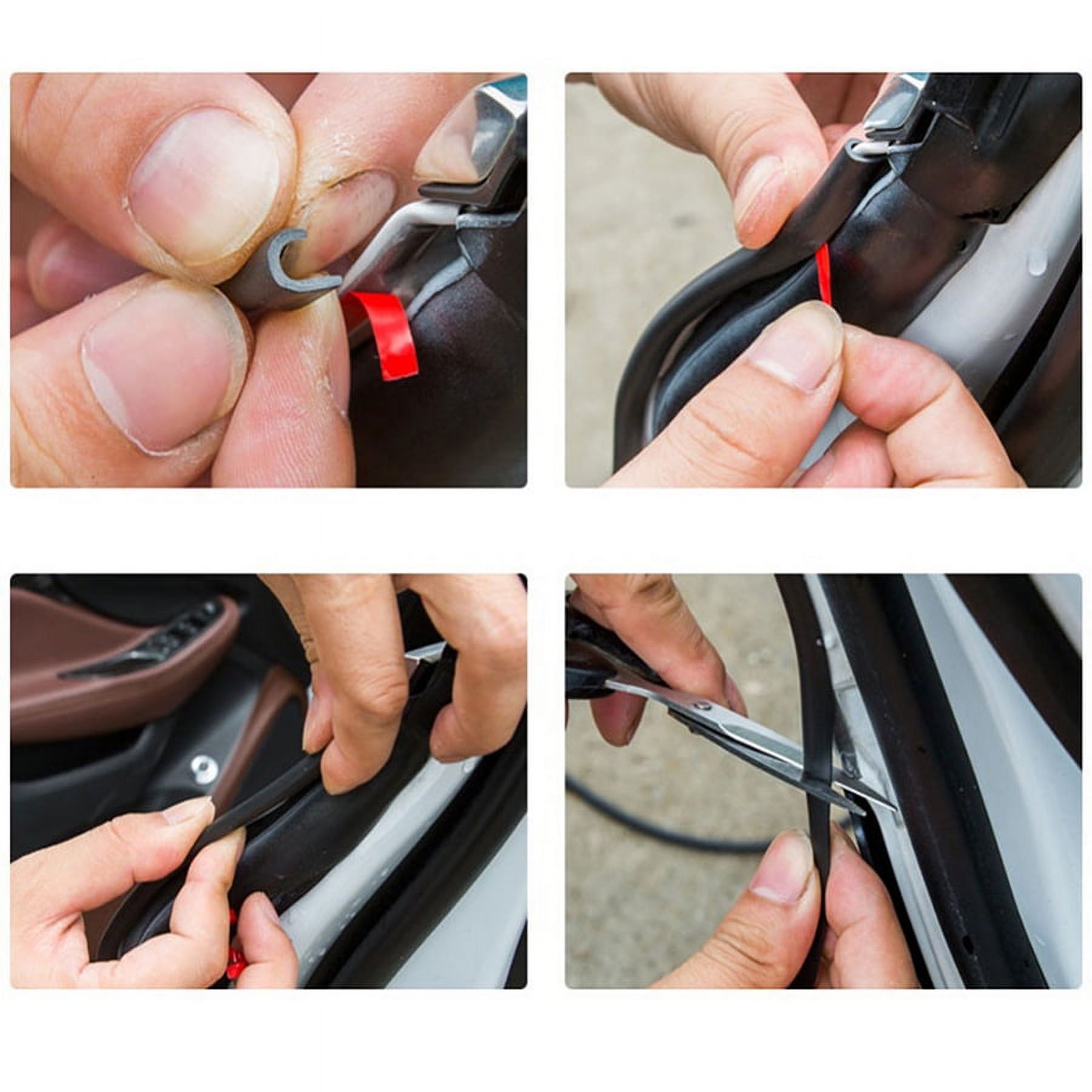 Zyutaosan Black 16Ft U Shape Rubber Seal Car Door Edge Guard Molding ...
