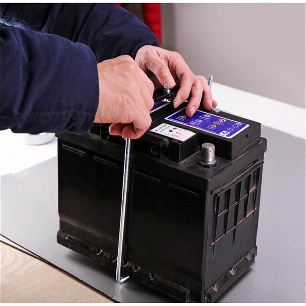 Zyutaosan Car Battery Tray + Adjustable Hold Down Clamp Bracket Kit ...