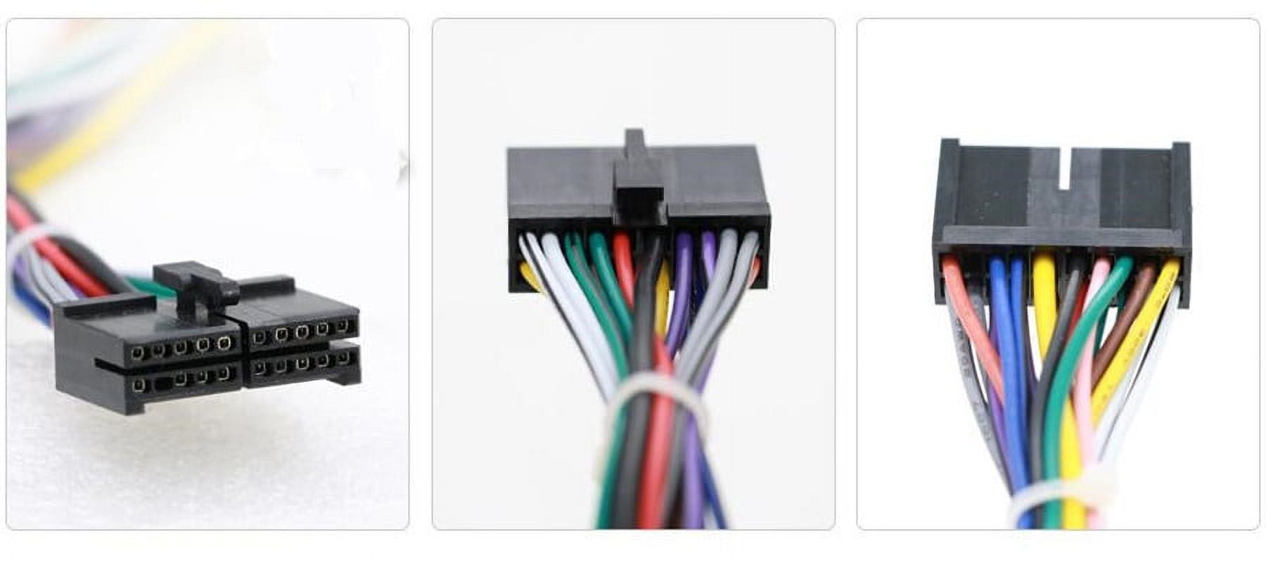 Zyutaosan Car Stereo 20 Pin Wiring Harness Connector Adapter 1Din Or ...