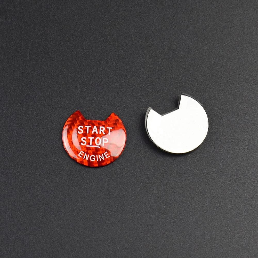 Zyutaosan Carbon Fiber Engine Start Stop Push Button Cover Red For ...