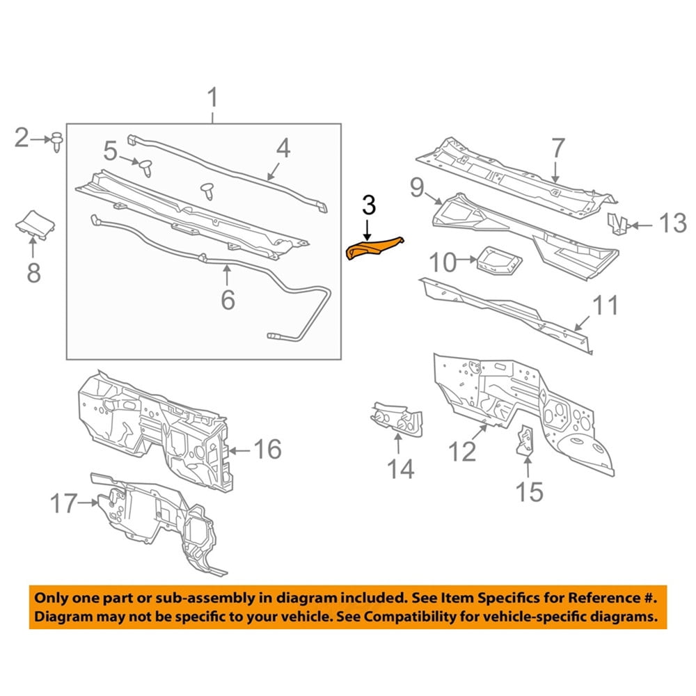 Zyutaosan For 2015-2019 Silverado Sierra Right Side Windshield Cowl ...