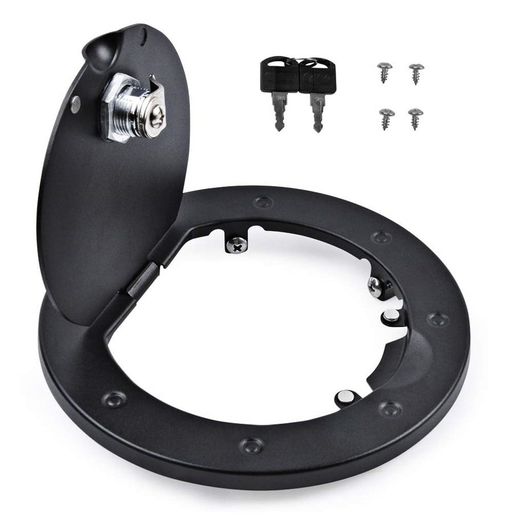 Zyutaosan Gas Cap Cover Locking Fuel Filler Door Cover For 2007-18 Jeep ...