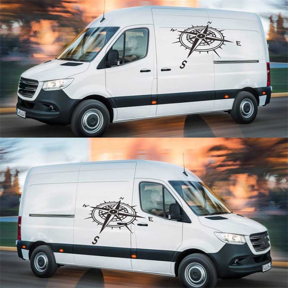 Zyutaosan One Pair Compass Stickers Black 90 X 60 Cm Fit For Car Truck ...