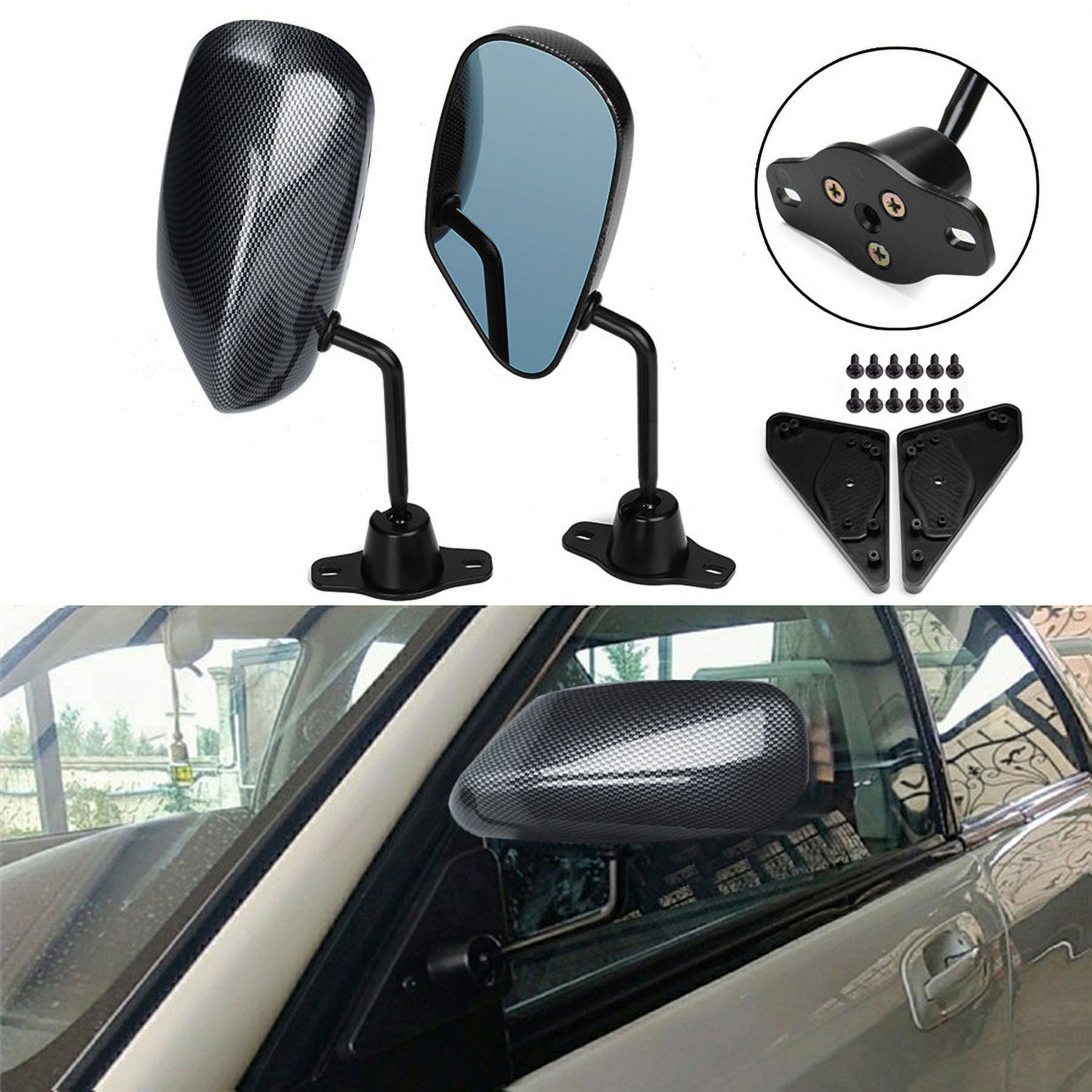 Zyutaosan Pair Car Universal F1 Style Vintage Classical Carbon Fiber ...