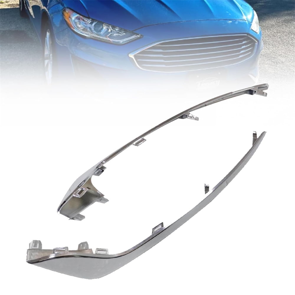 Zyutaosan Pair Chrome Front Bumper Fog Light Lamp Strip Trim Lh Rh For ...