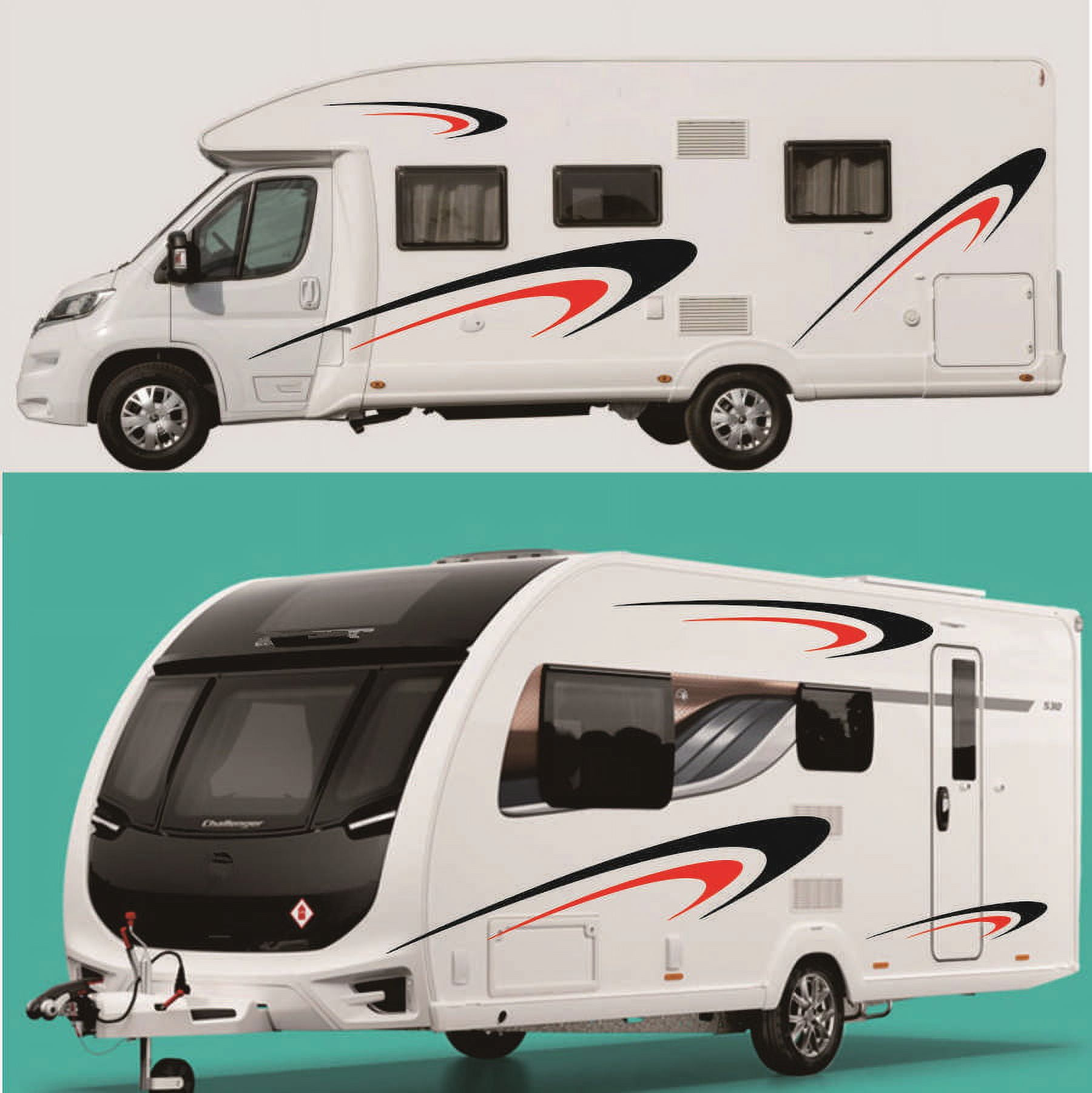 Zyutaosan Trailer Stripes Graphics (Two Side) Vinyl Graphics Kit Decals ...