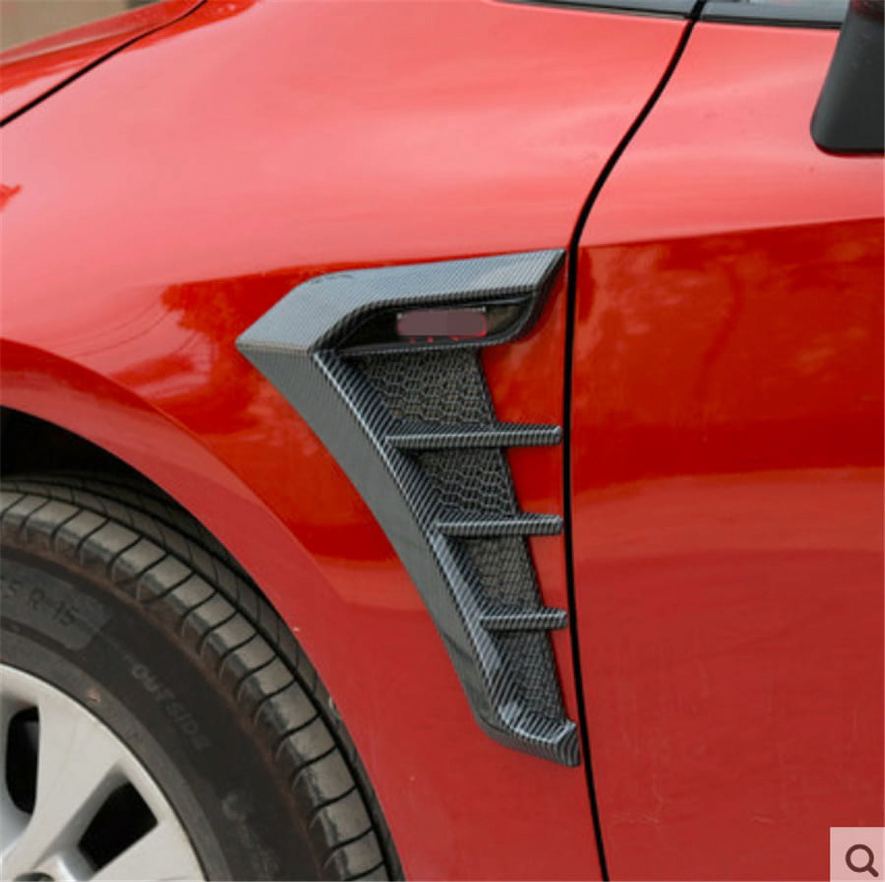 Zyutaosan Universal 3D Glossy Black Car Side Wing Air Flow Fender Grill ...