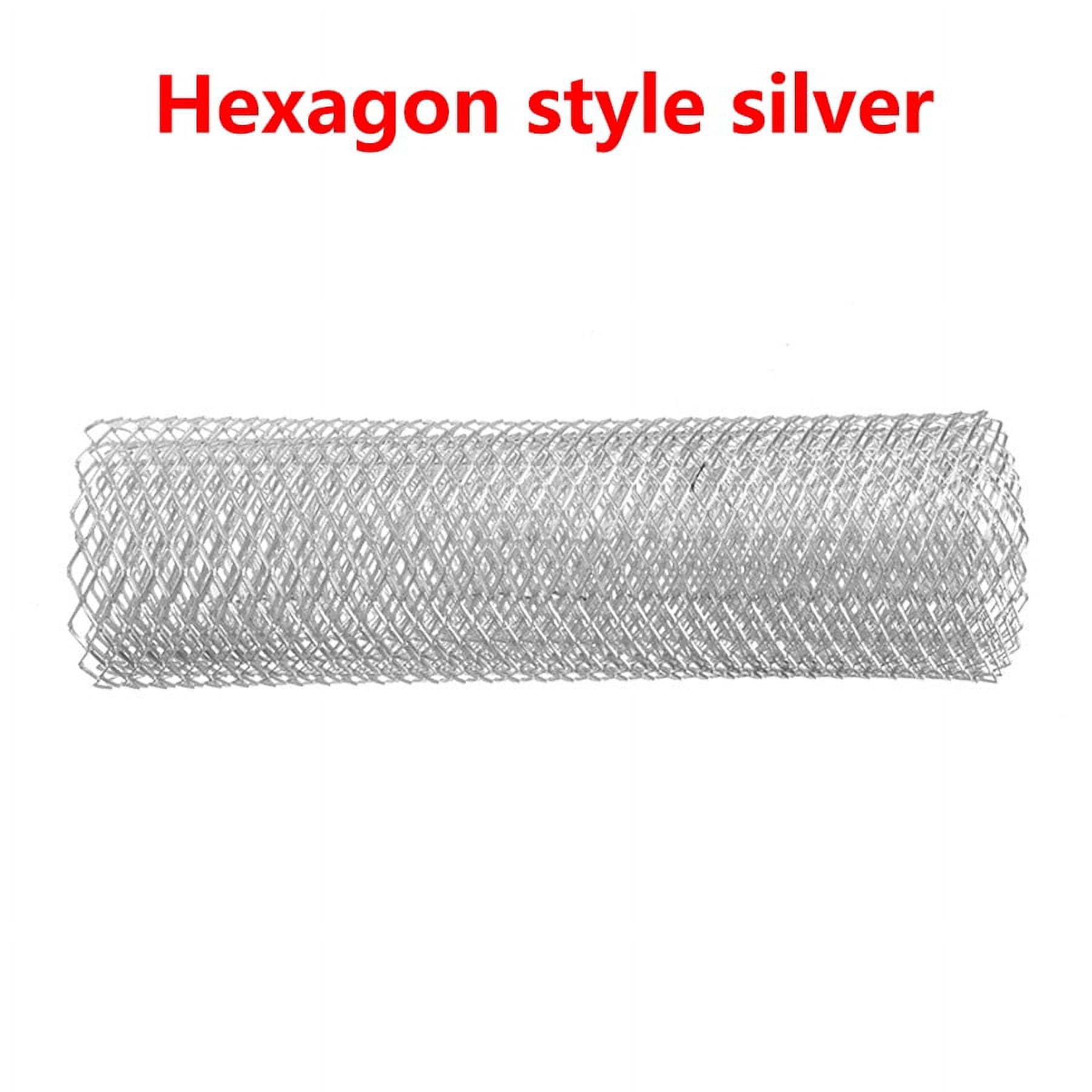 Zyutaosan Universal 40''X13'' Silver Hexagonal Style Aluminum Grille ...