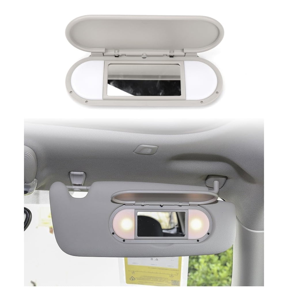 Zyutasoan Gray Sun Visor Vanity Mirror Cover For Bmw Mini Cooper F55 ...