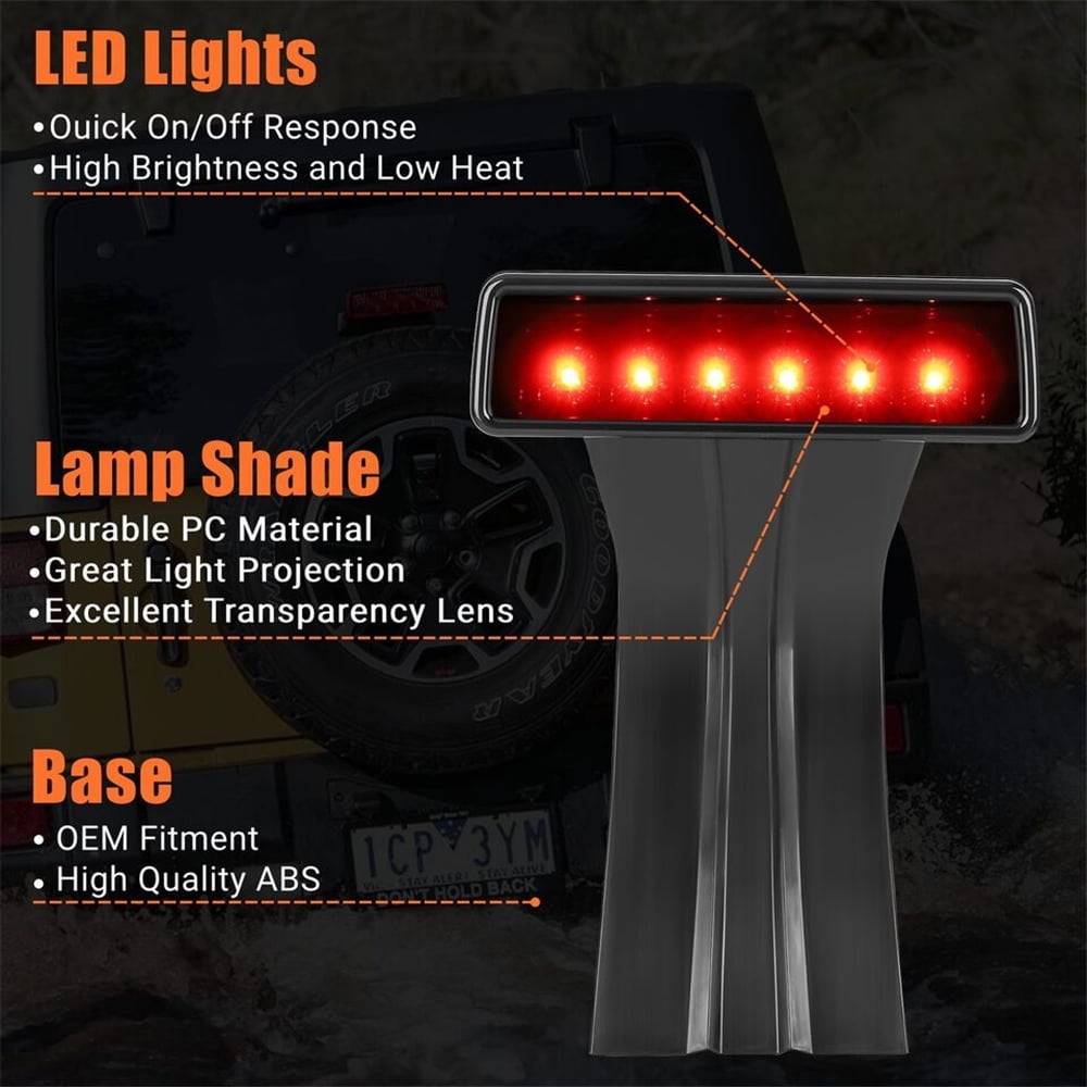 Zyutasoan Smoked Lens Led Third Tail Brake Light Rear Stop Lamp For 07 ...