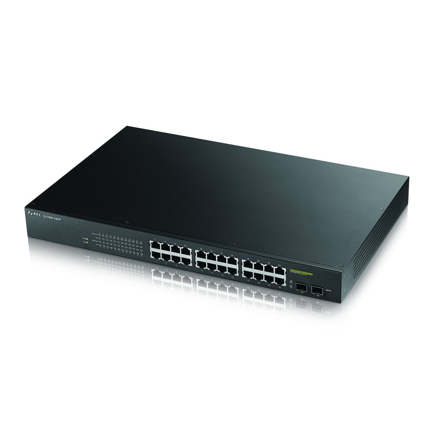 Zyxel GS1900-24HP - 24 Port GbE PoE+ L2 Web Managed Rackmount Switch w ...