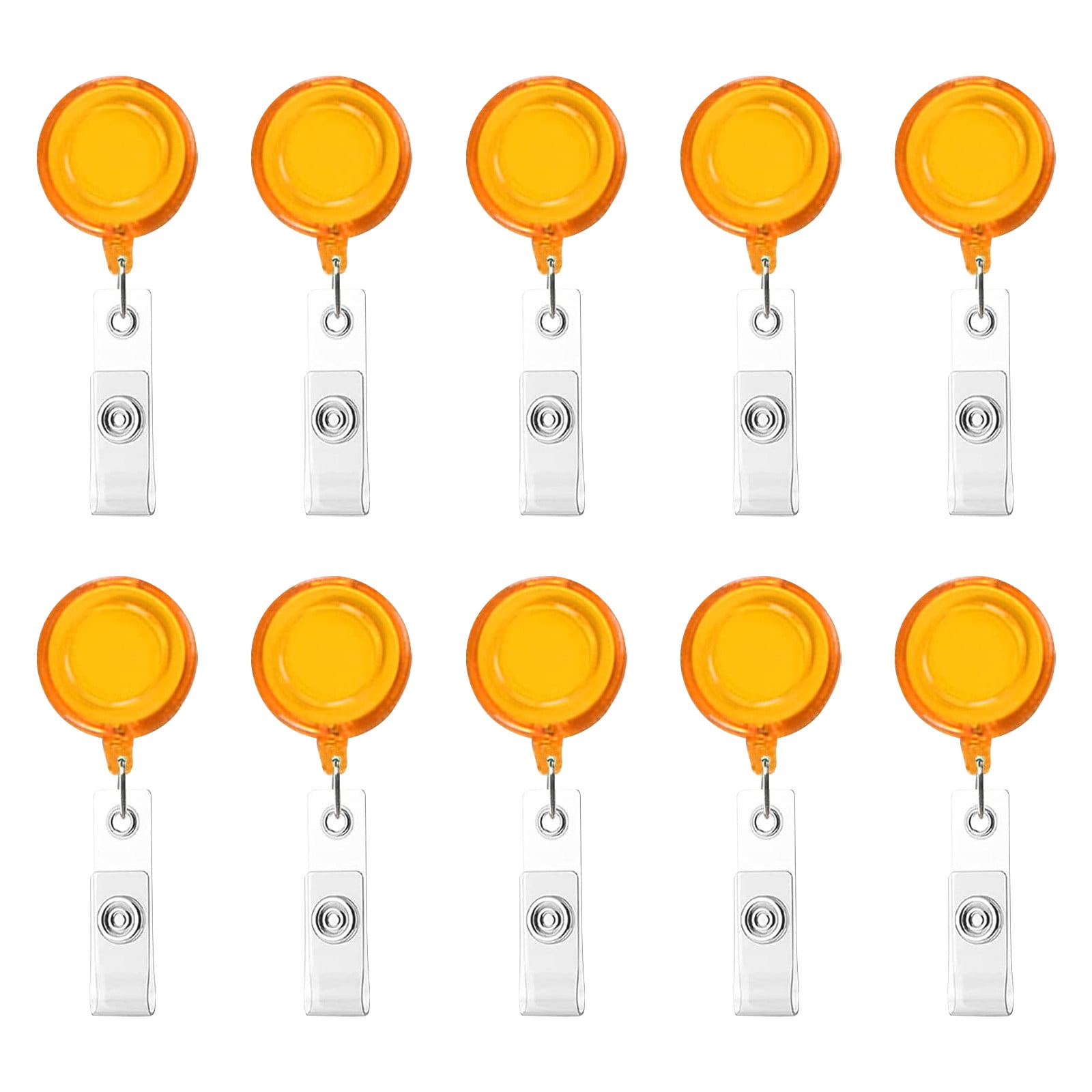 Zzbeans Retractable Badge Reel Holder, 10 Pack ID Card Badge Reels with ...