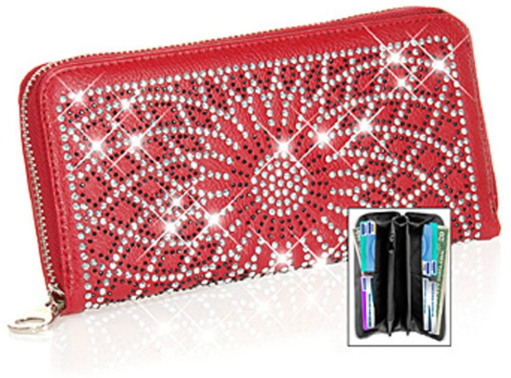 Zzfab Bling Wallet Matching Starburst Rhinestone Wallet for Sparkle ...