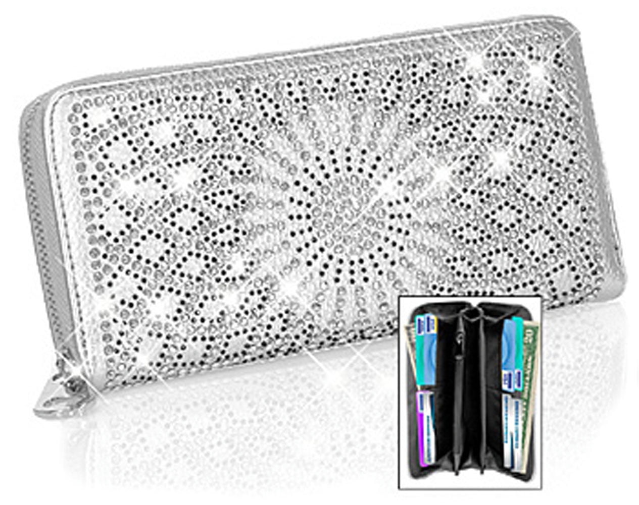 Zzfab Bling Wallet Matching Starburst Rhinestone Wallet for Sparkle ...
