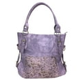 Zzfab Double Handle Laser Cut Big Hobo Bag Levander - Walmart.com