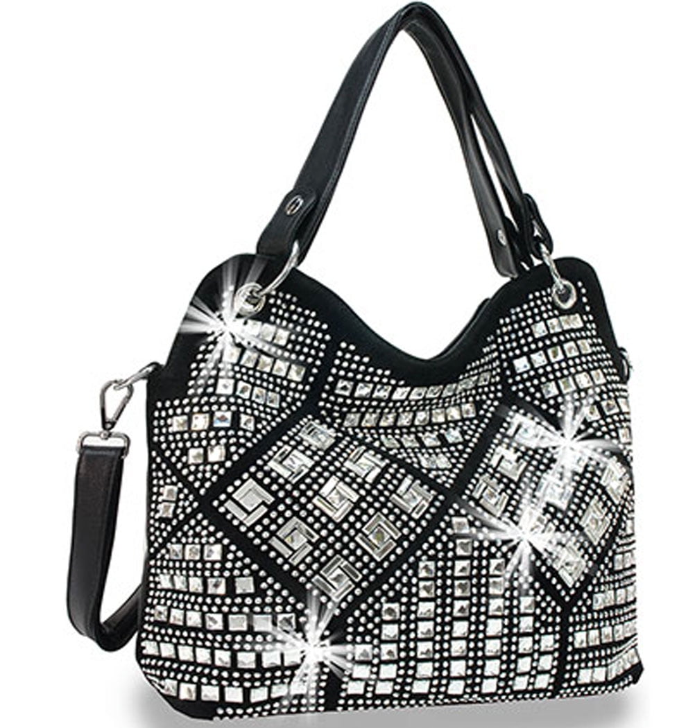 Zzfab Geometric Gem Sparkle Purse Black - Walmart.com