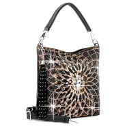 Zzfab Mirror Rhinestone Bling Purse Black - Walmart.com