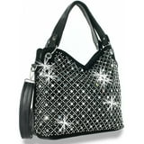 Zzfab Mirror Rhinestone Bling Purse Black - Walmart.com