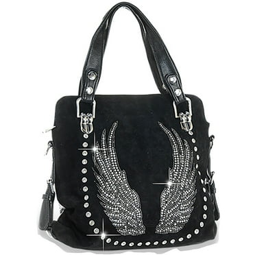 Zzfab Laser Cut Purses Double Handles Bling Purse Black - Walmart.com