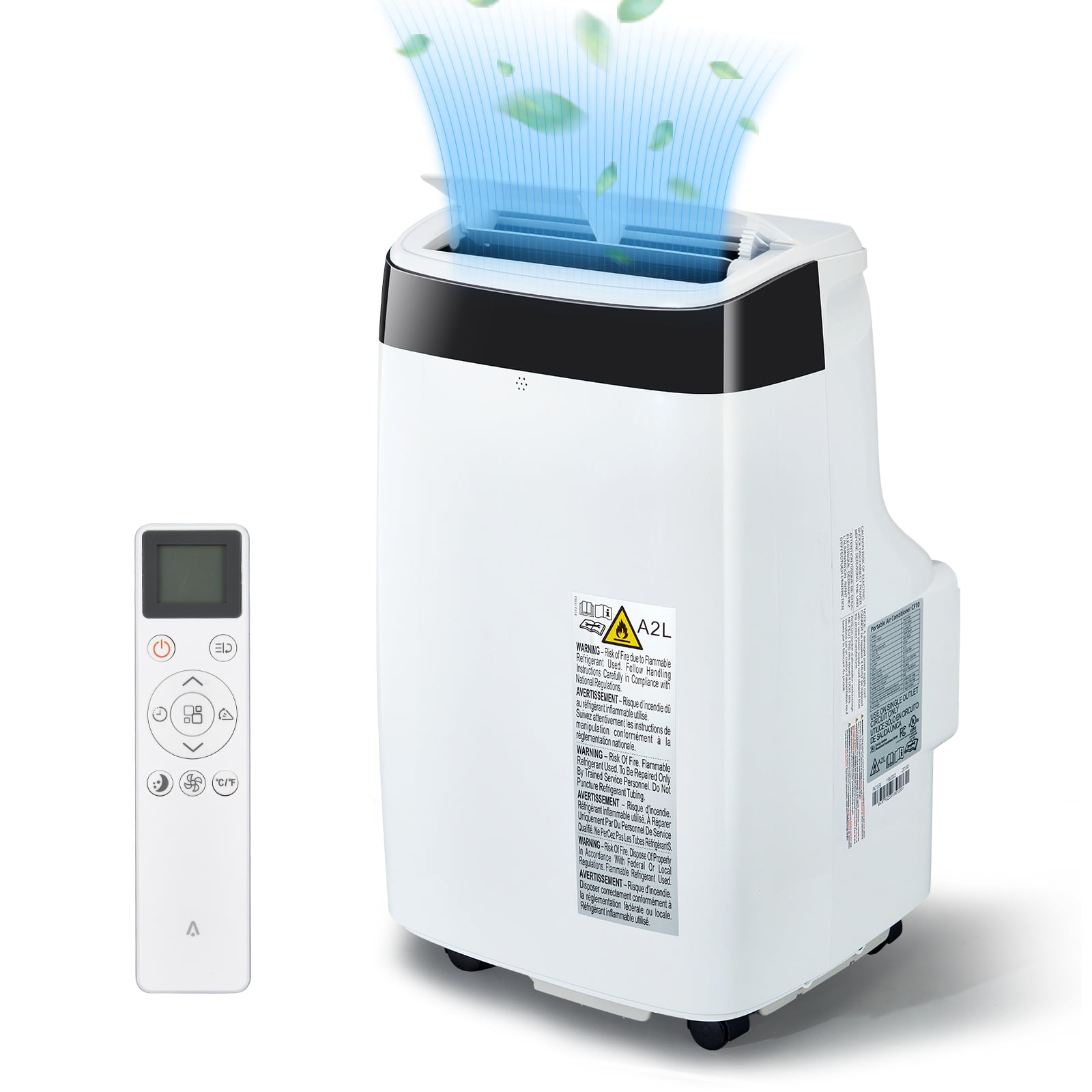 Zzistar 10,000 BTU Portable Air Conditioner with Remote Control, 450 sq ...