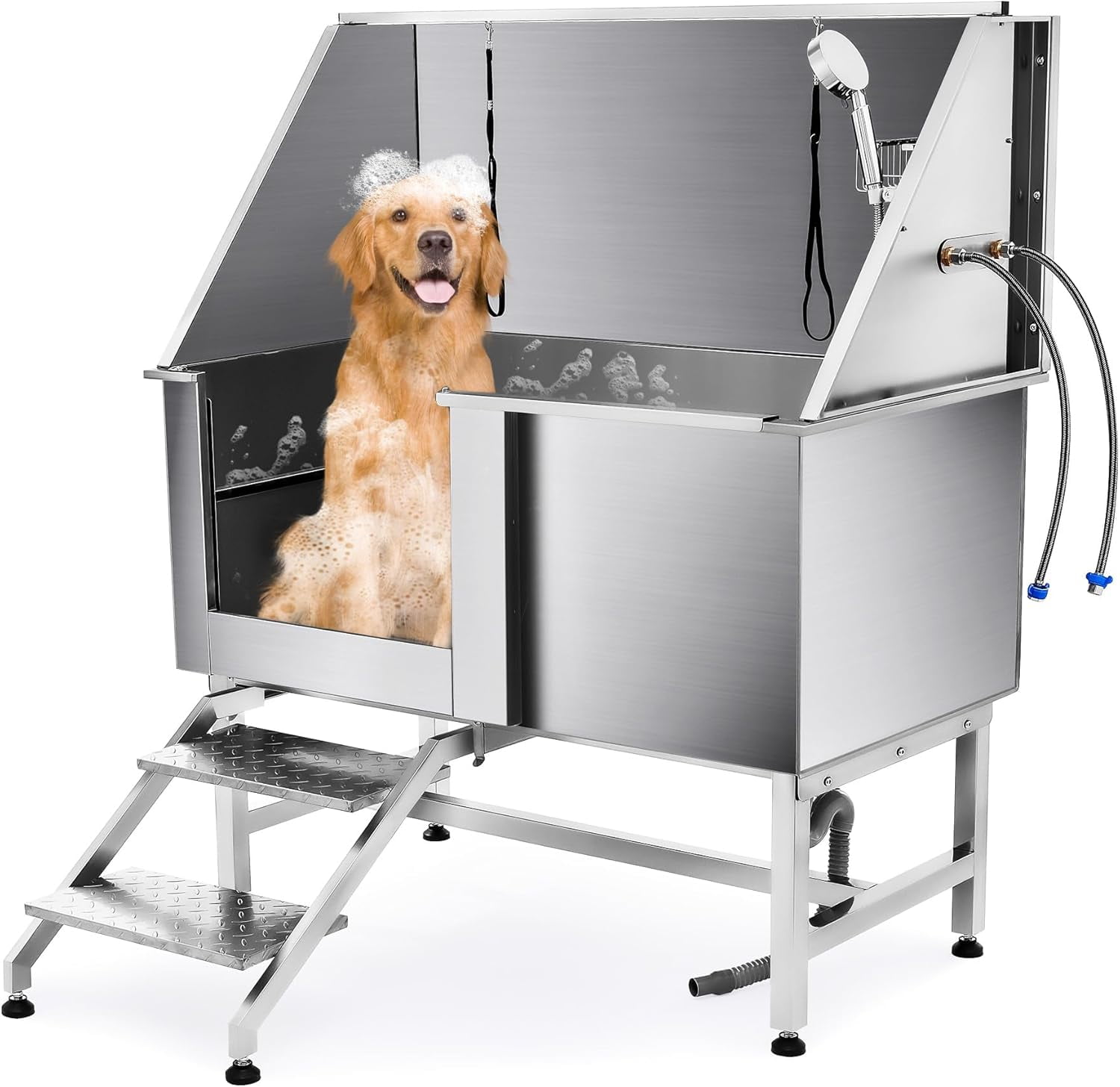 Zzistar 50" Professional Stainless Steel Dog Washing Station for Large ...