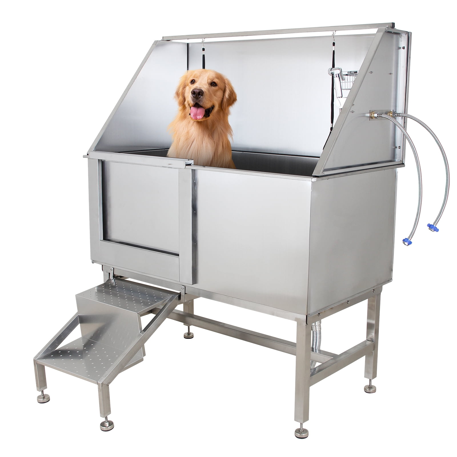 Zzistar 62" Professional Stainless Steel Dog Washing Pet Bath Tub for ...