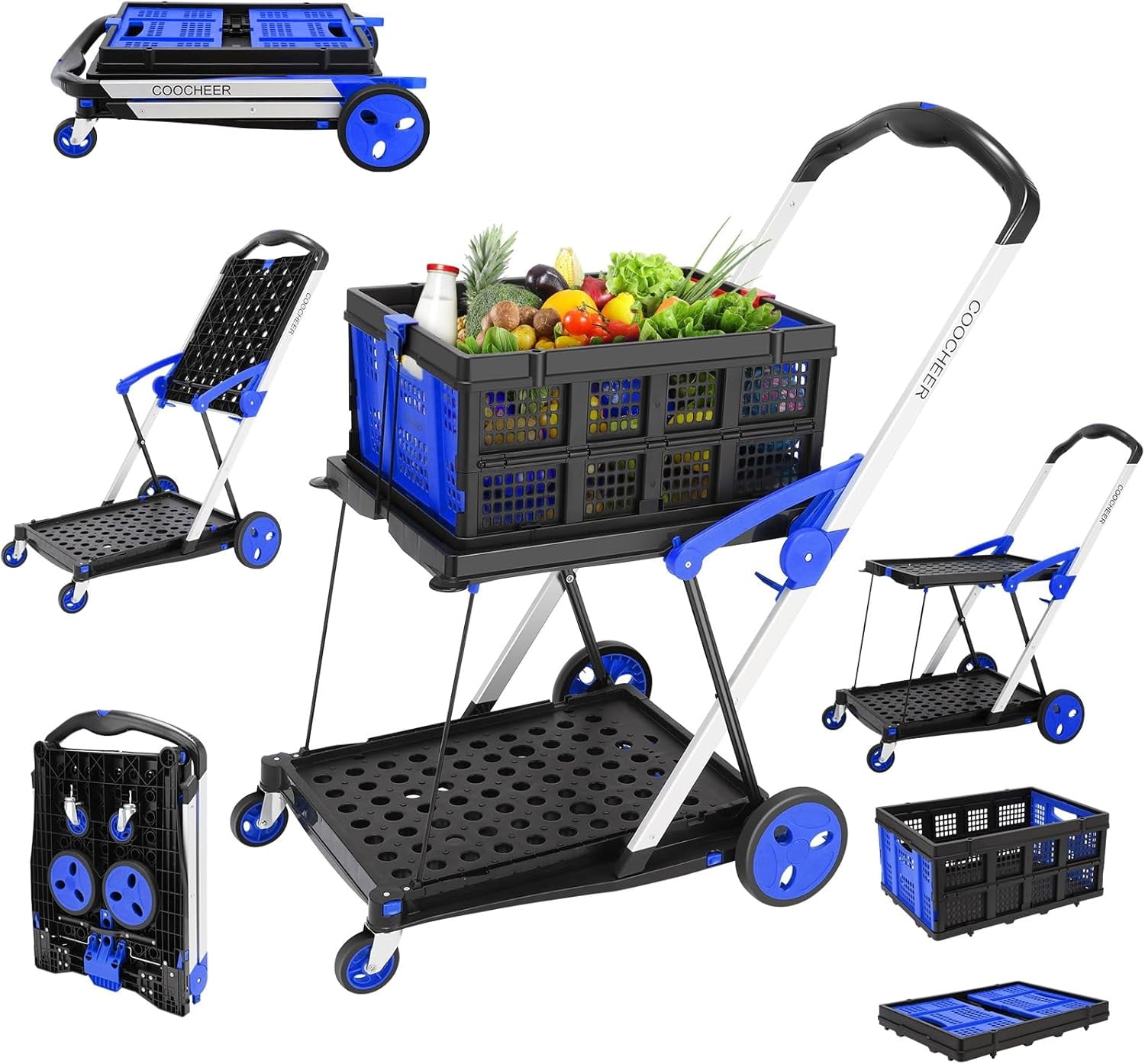 Zzistar Collapsible Utility Cart ,Mobile Folding Trolley, Collapsible ...