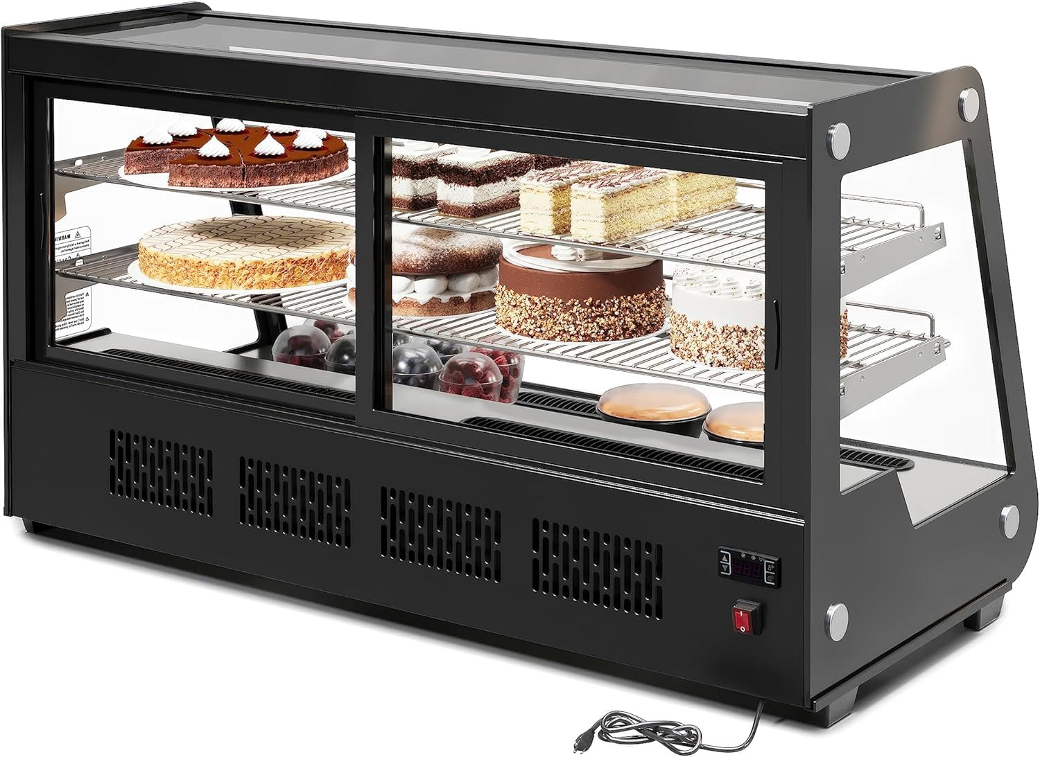 Zzistar Double-Layer Refrigerated Display Case, 8.1 Cu.Ft. Countertop ...