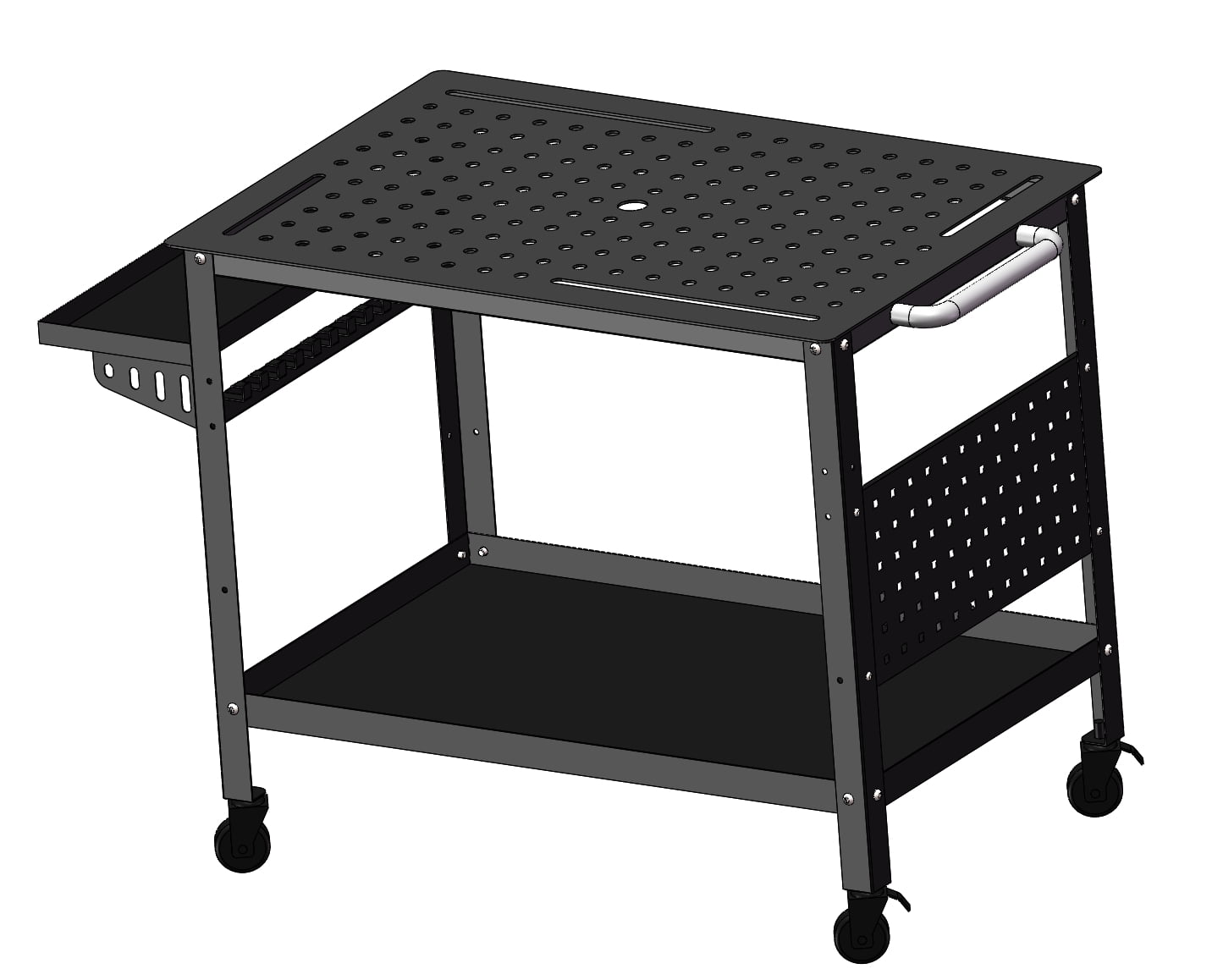 Zzistar Metal Welding Workbench with Side Tray Handles , 600 Lb Load ...