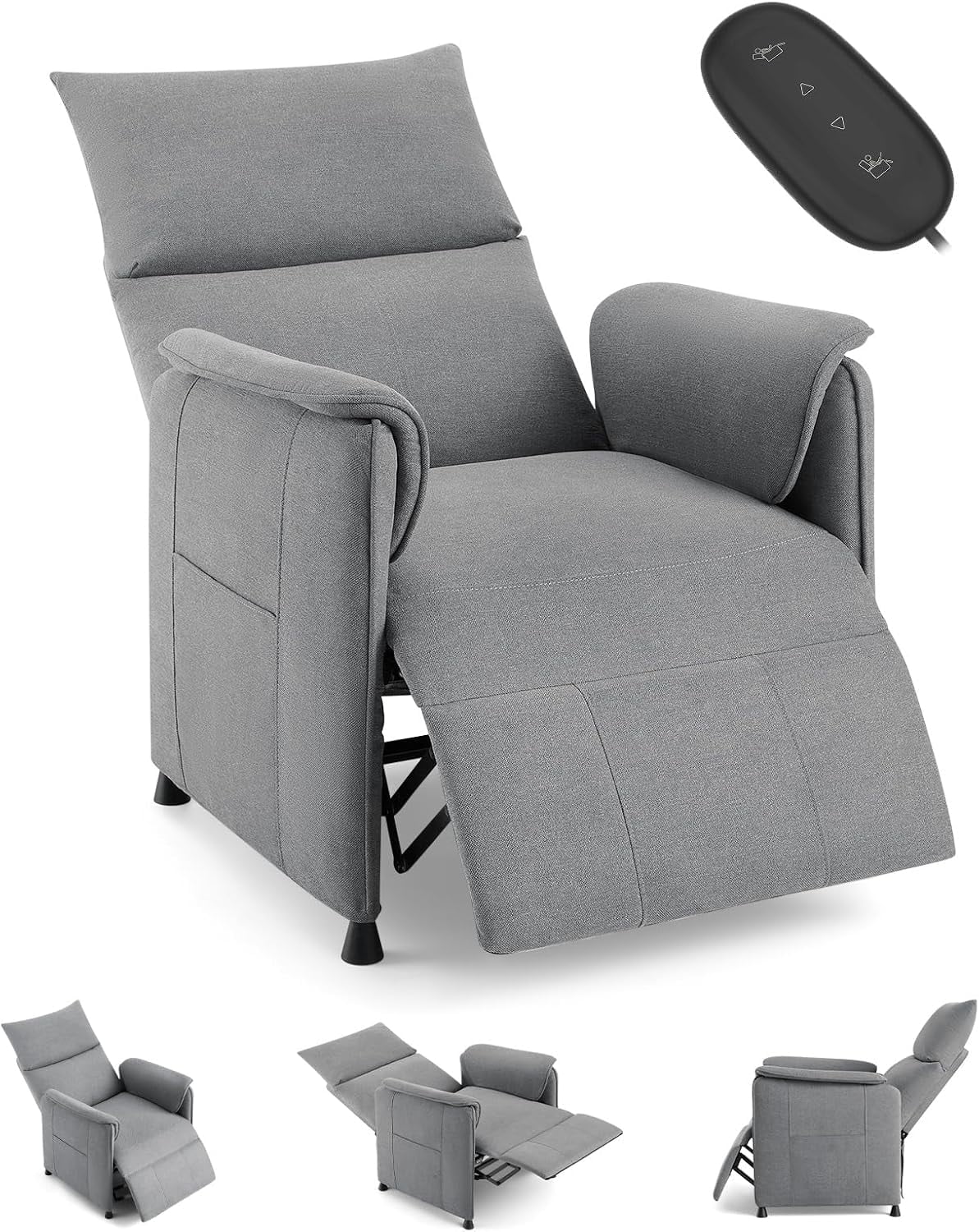 Zzistar Recliner Chair, Electric Adjustable PU Leather Recliners Home ...