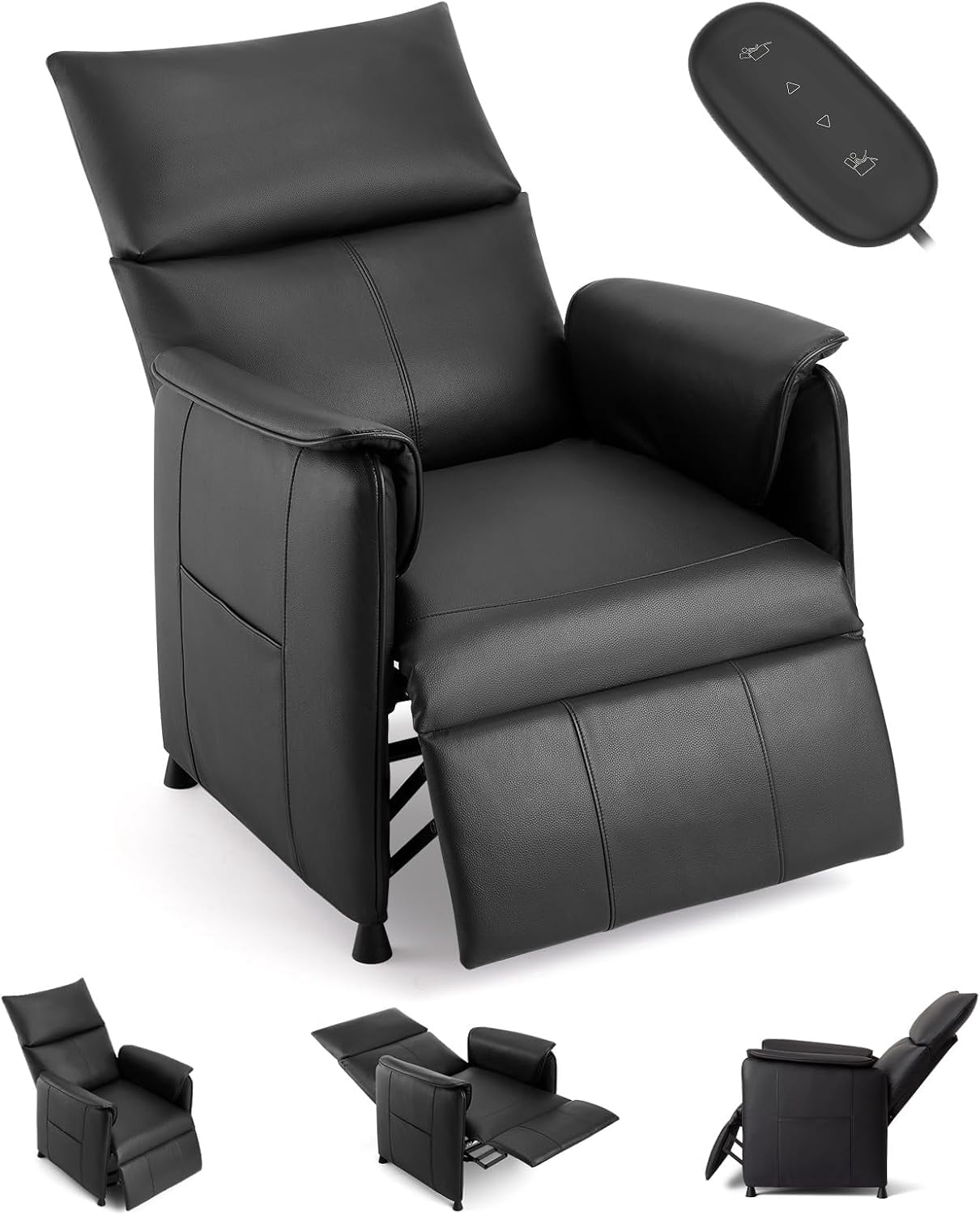 Zzistar Recliner Chair, Electric Adjustable PU Leather Recliners Home ...