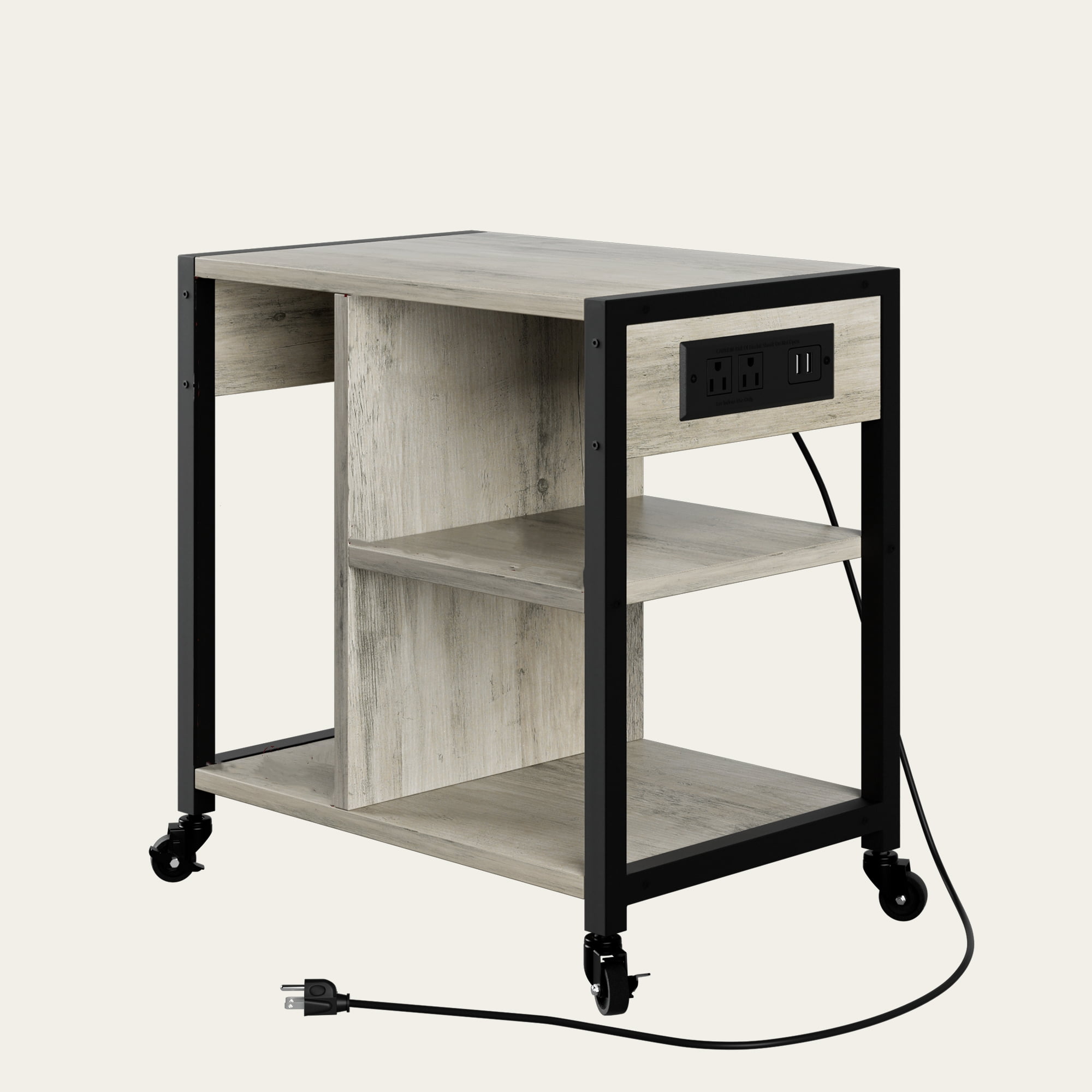 Zzistar Removable Desktop Printer Stand with Charging Station, 3 Tier ...