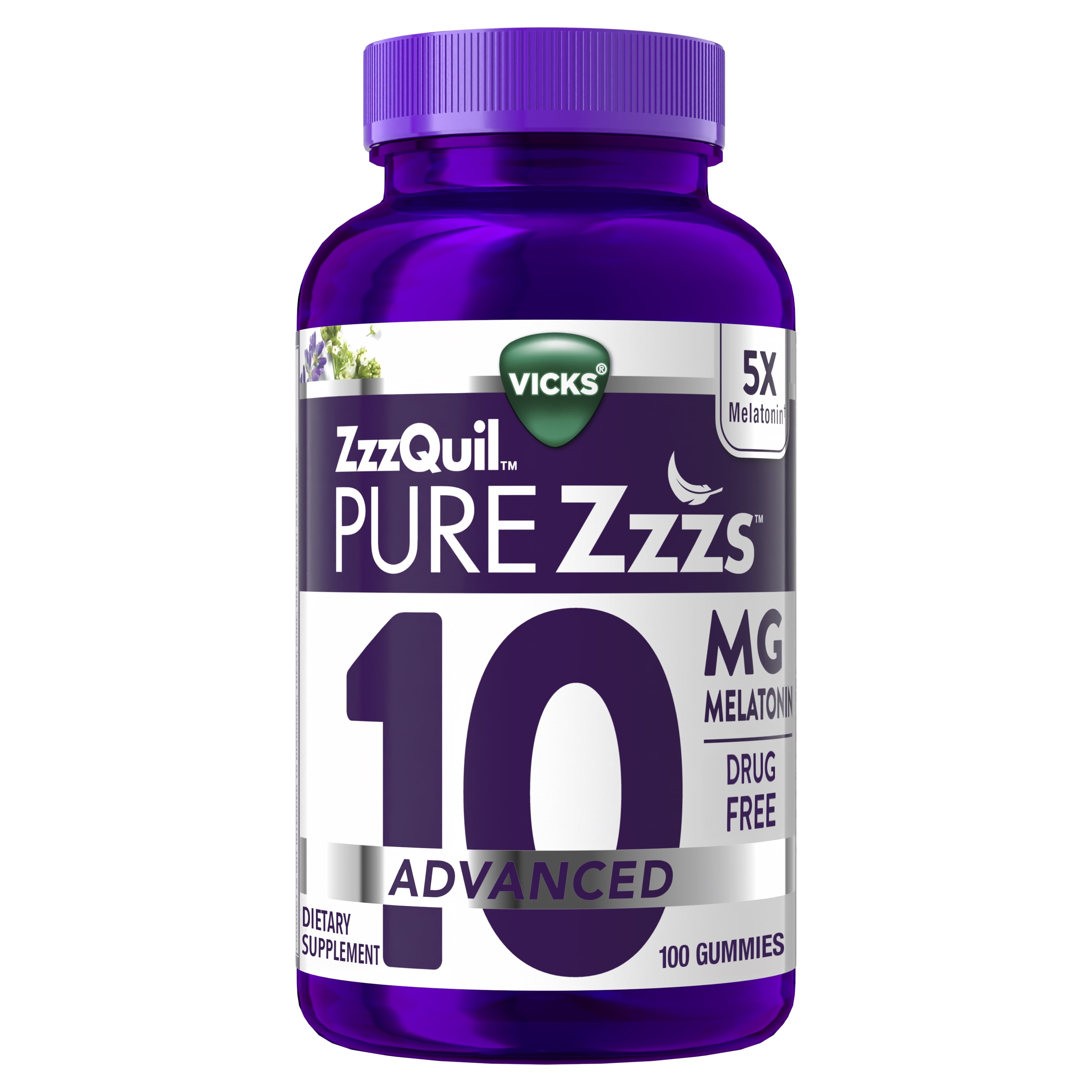 ZzzQuil PureZzzs 10mg Melatonin Gummies 100ct - Walmart.com
