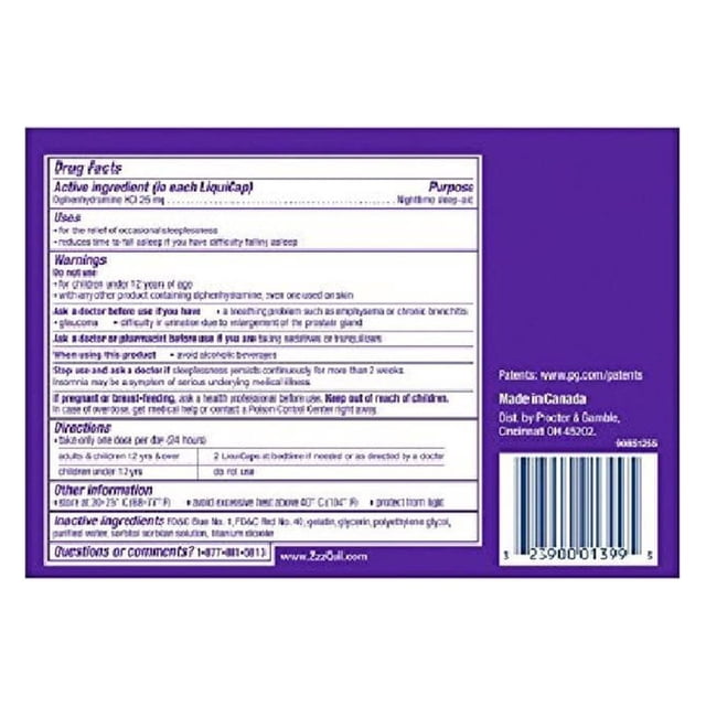 ZzzQuil Vicks Nighttime Sleep-Aid Liquid Warming Berry Flavor - 6 Oz, 2 ...