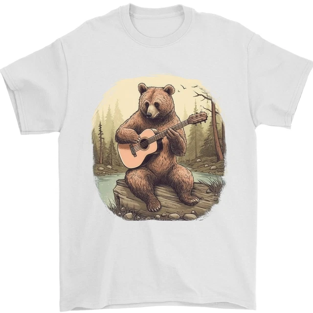 a Bear Playing a Ukulele Acoustic Guitar T-Shirt - Walmart.com